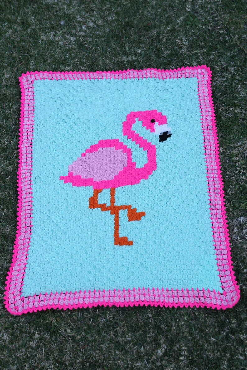 INSTANT DOWNLOAD PATTERN Flamingo Tropicale C2c Crochet | Etsy