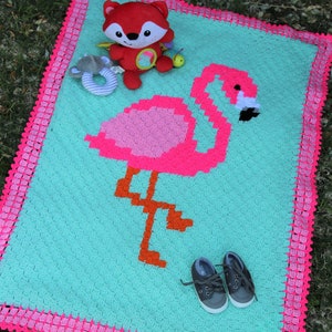 INSTANT DOWNLOAD PATTERN Flamingo Tropicale C2c Crochet | Etsy