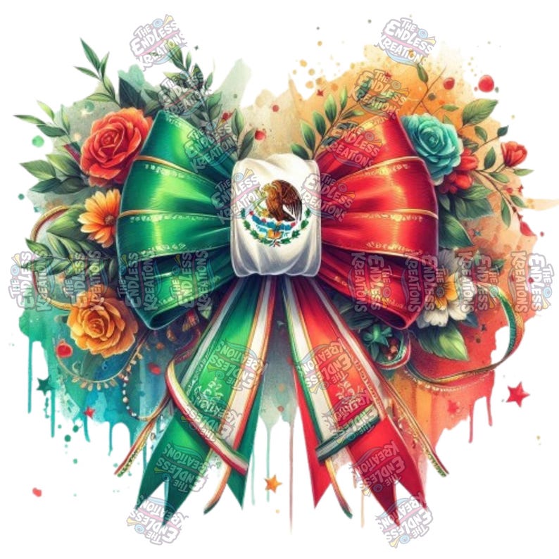 Mexican Bow With Roses PNG- Instant Download Latin Pride, - Etsy