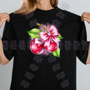 Sweet & Sassy Cherry Bow PNG- Instant Download - Etsy