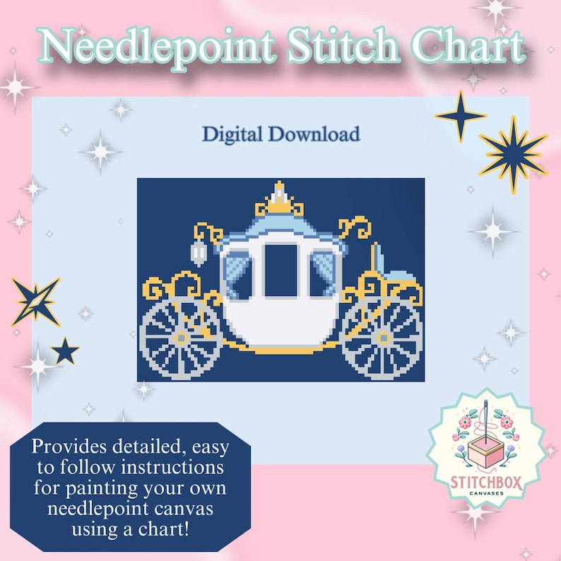 Cinderella Needlepoint Canvas, 18 Mesh Disney Needlepoint, Disney ...