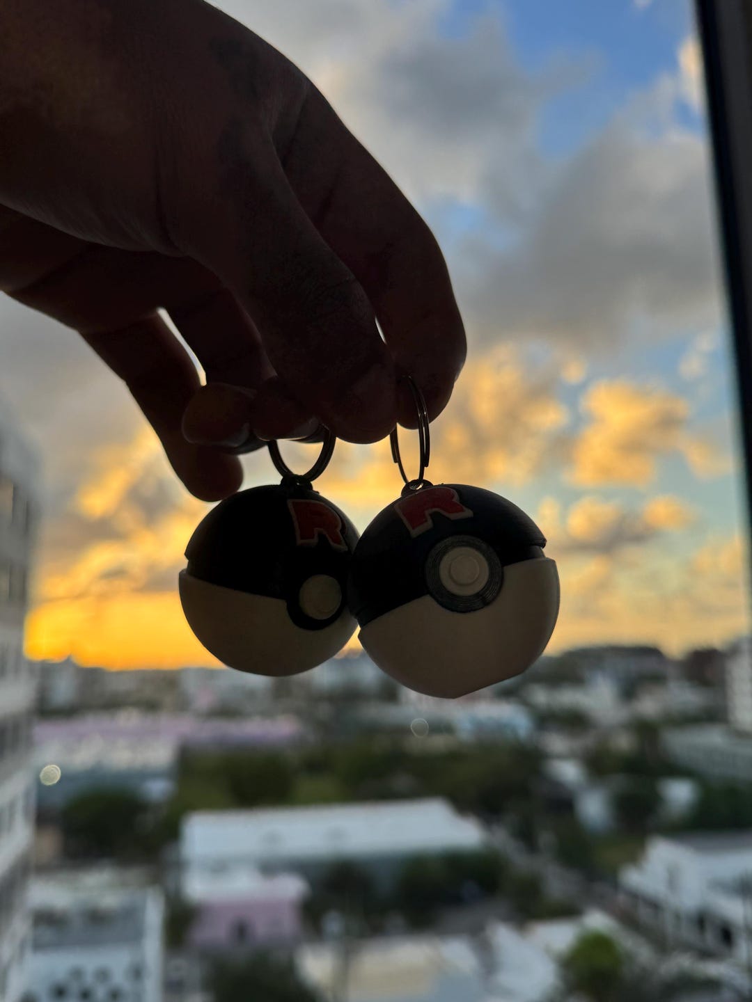 Team Rocket Pokeball Keychain - Etsy