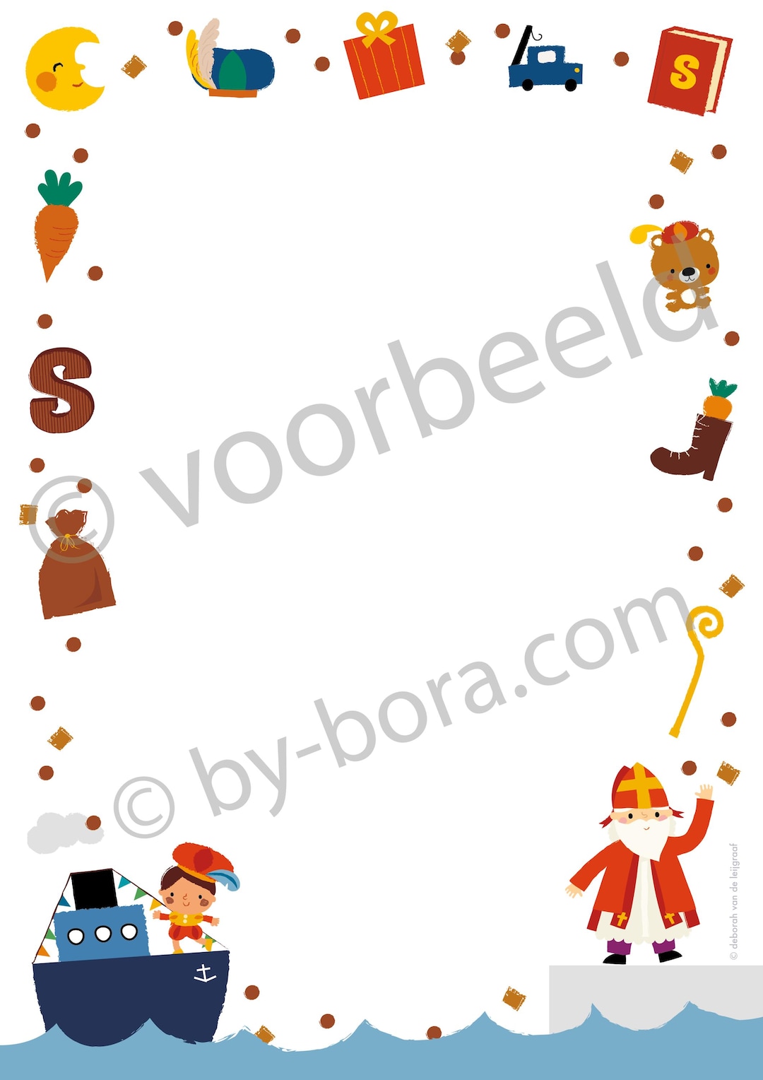 Sinterklaas Border Pdf/png - Etsy Denmark