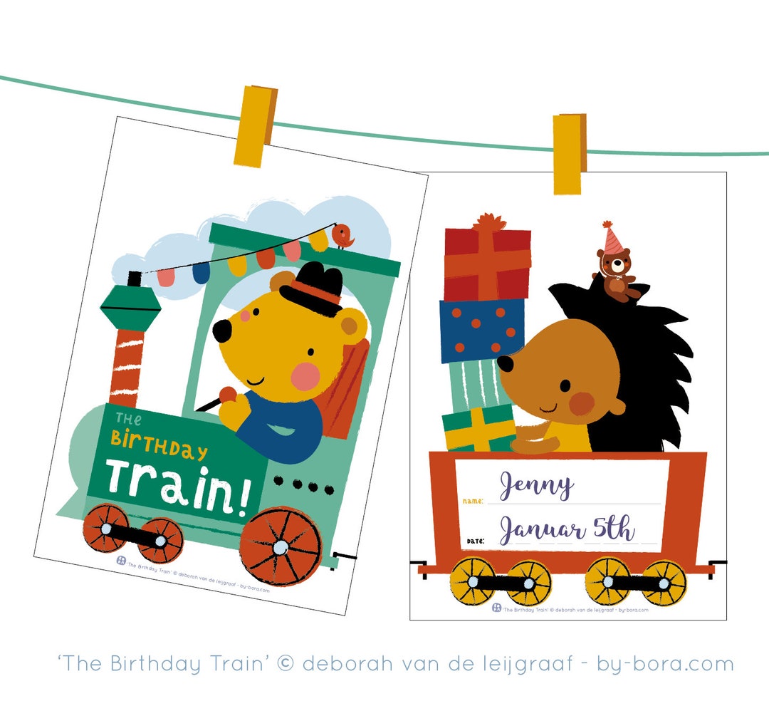 The Birthday Train Calendar PDF - Etsy
