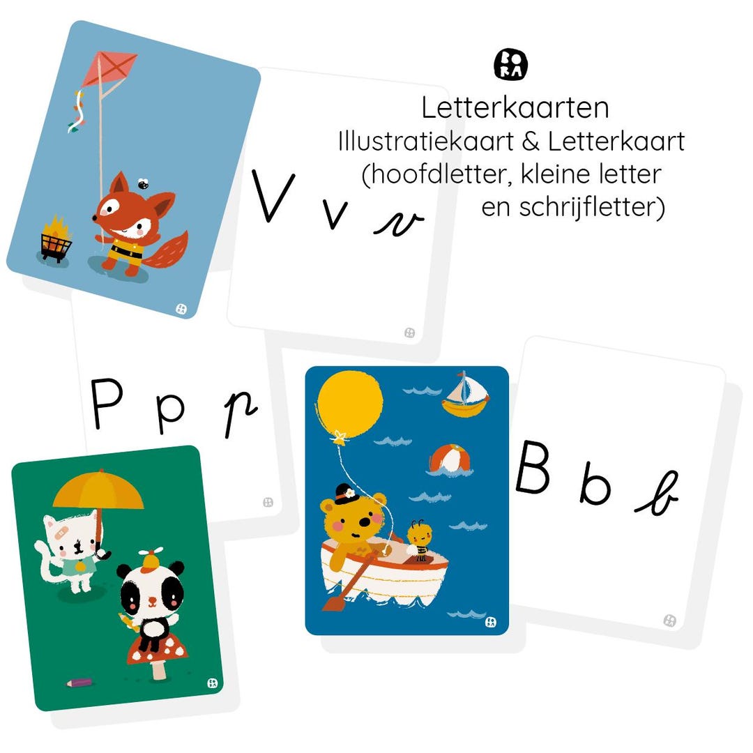 Dutch Alphabet Flashcards – ABC Cards With Illustrations for Toddlers ...