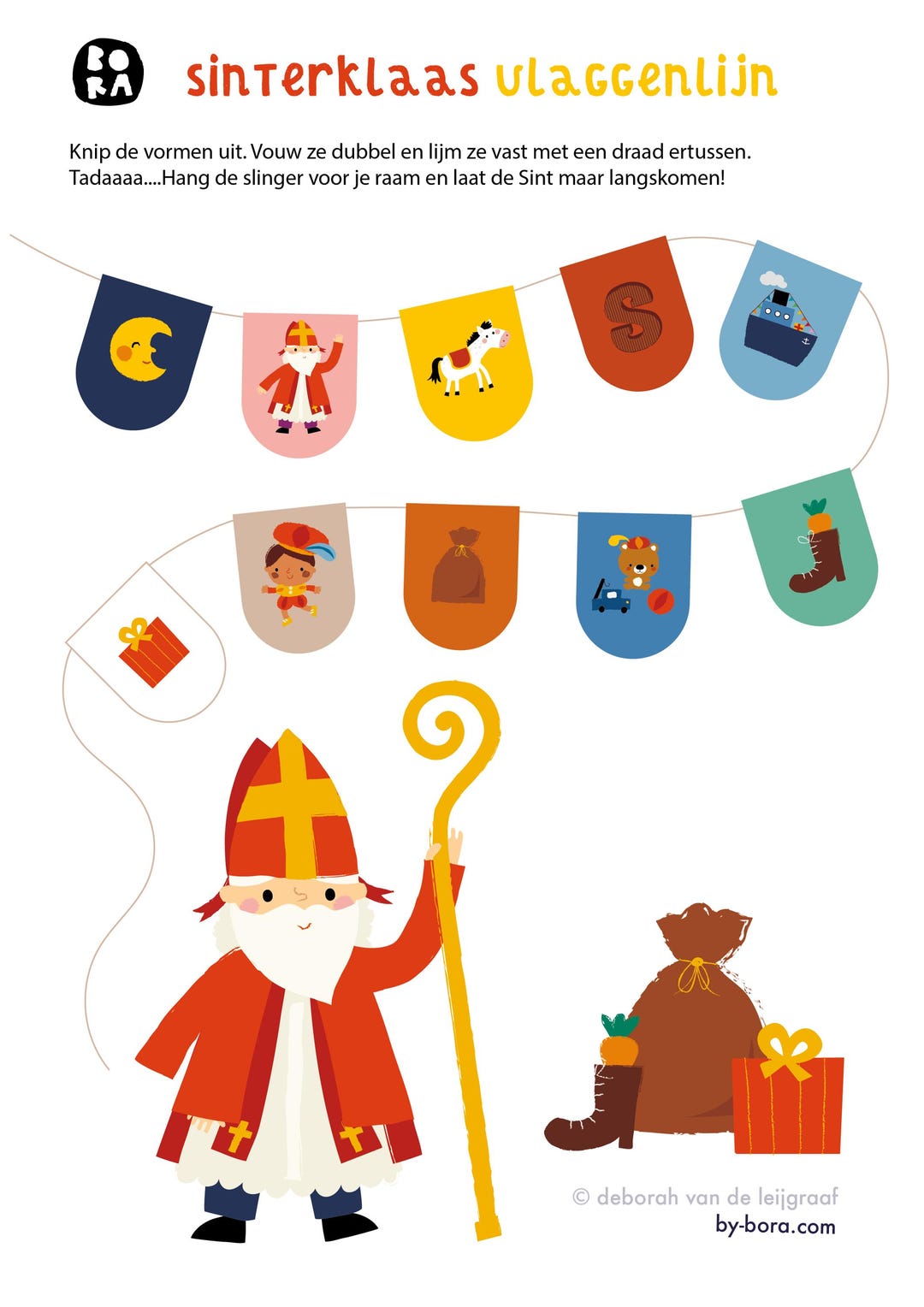 Sinterklaas Bunting Printable PDF - Etsy