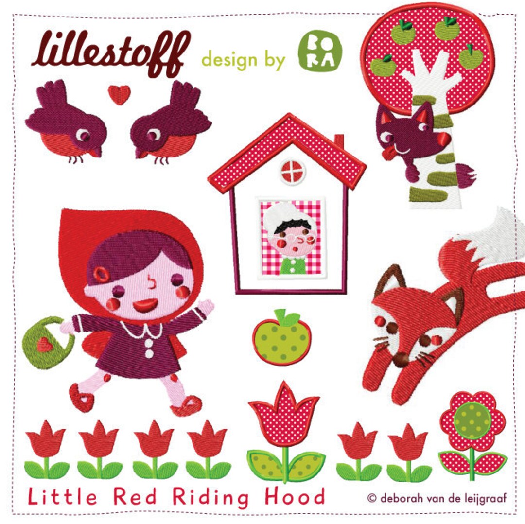 Embroidery Patterns Little Red Riding Hood - Etsy