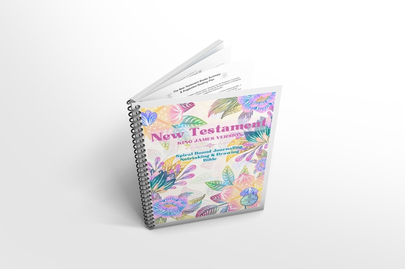 New Testament KJV Spiral Bound Journaling, Notetaking & Drawing Bible ...