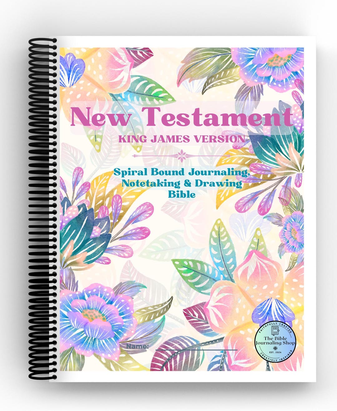 New Testament KJV Spiral Bound Journaling, Notetaking & Drawing Bible ...