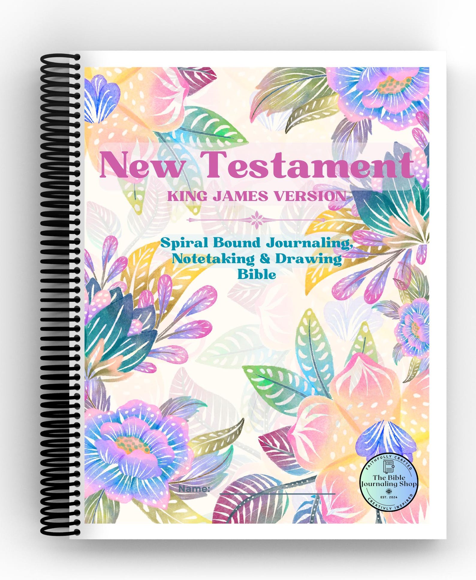 New Testament KJV Spiral Bound Journaling, Notetaking & Drawing Bible ...
