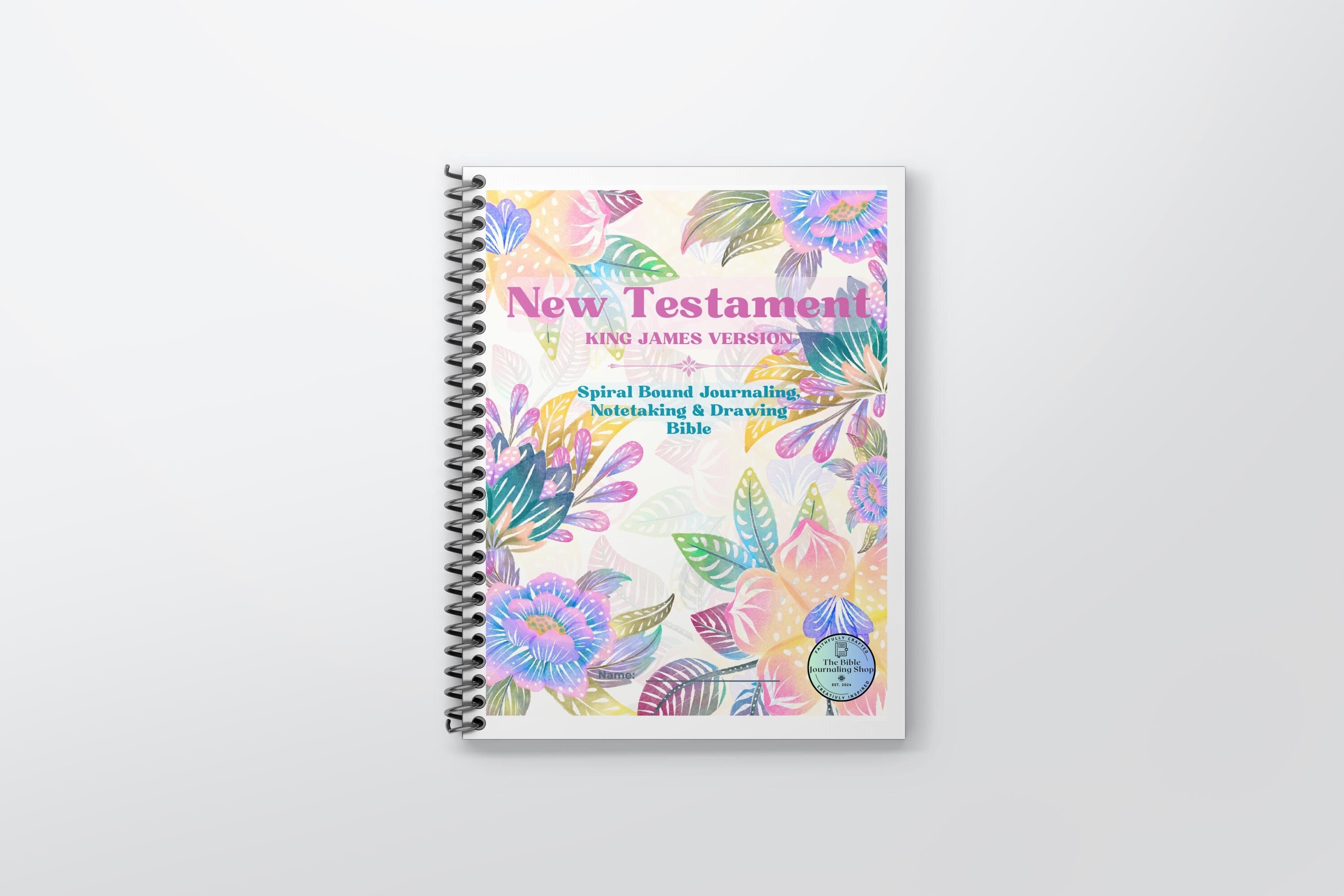 New Testament KJV Spiral Bound Journaling, Notetaking & Drawing Bible ...