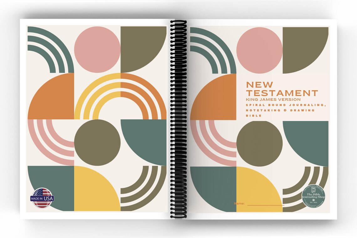 New Testament KJV Spiral Bound Journaling, Notetaking & Drawing Bible ...