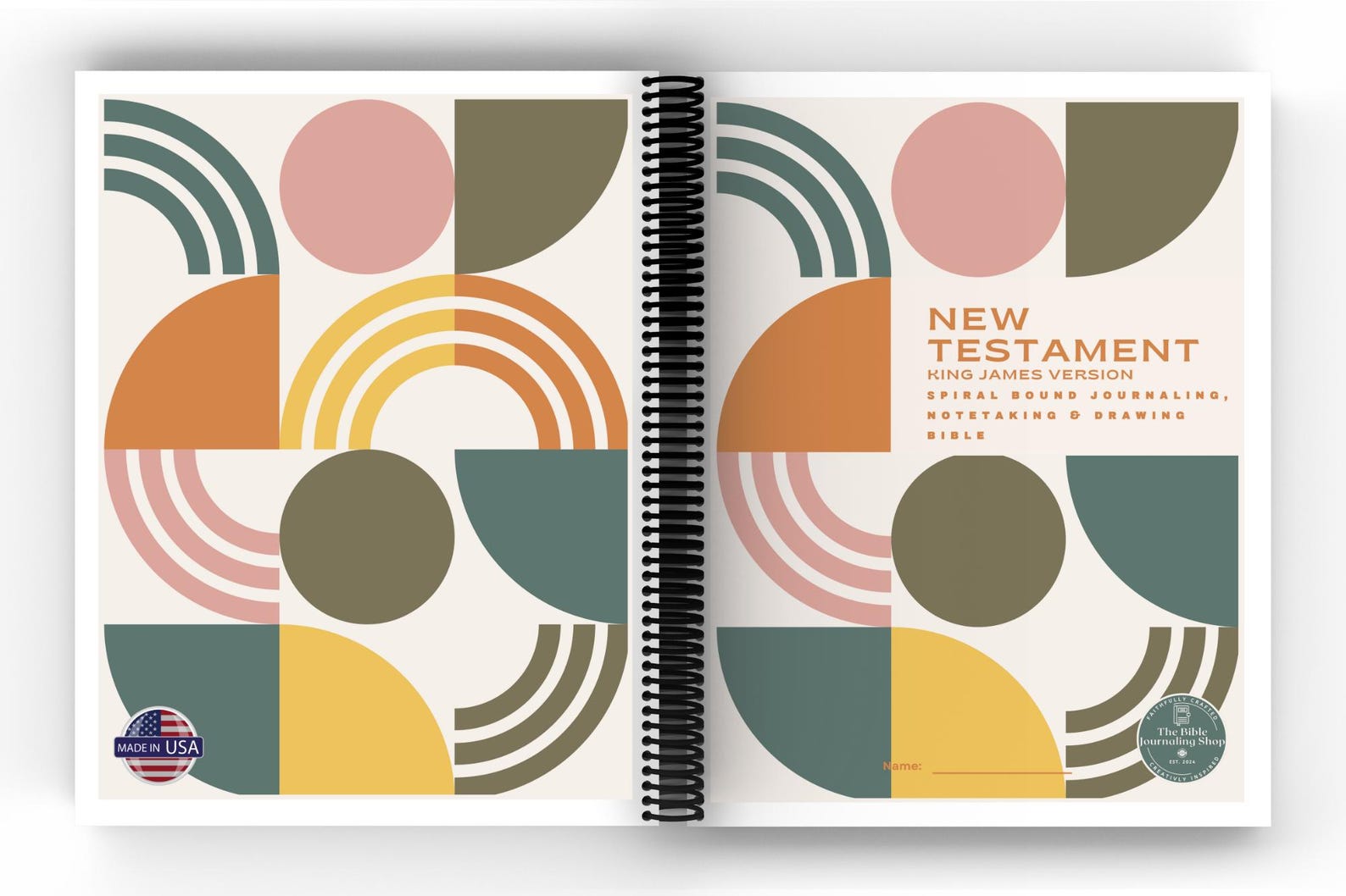New Testament KJV Spiral Bound Journaling, Notetaking & Drawing Bible ...
