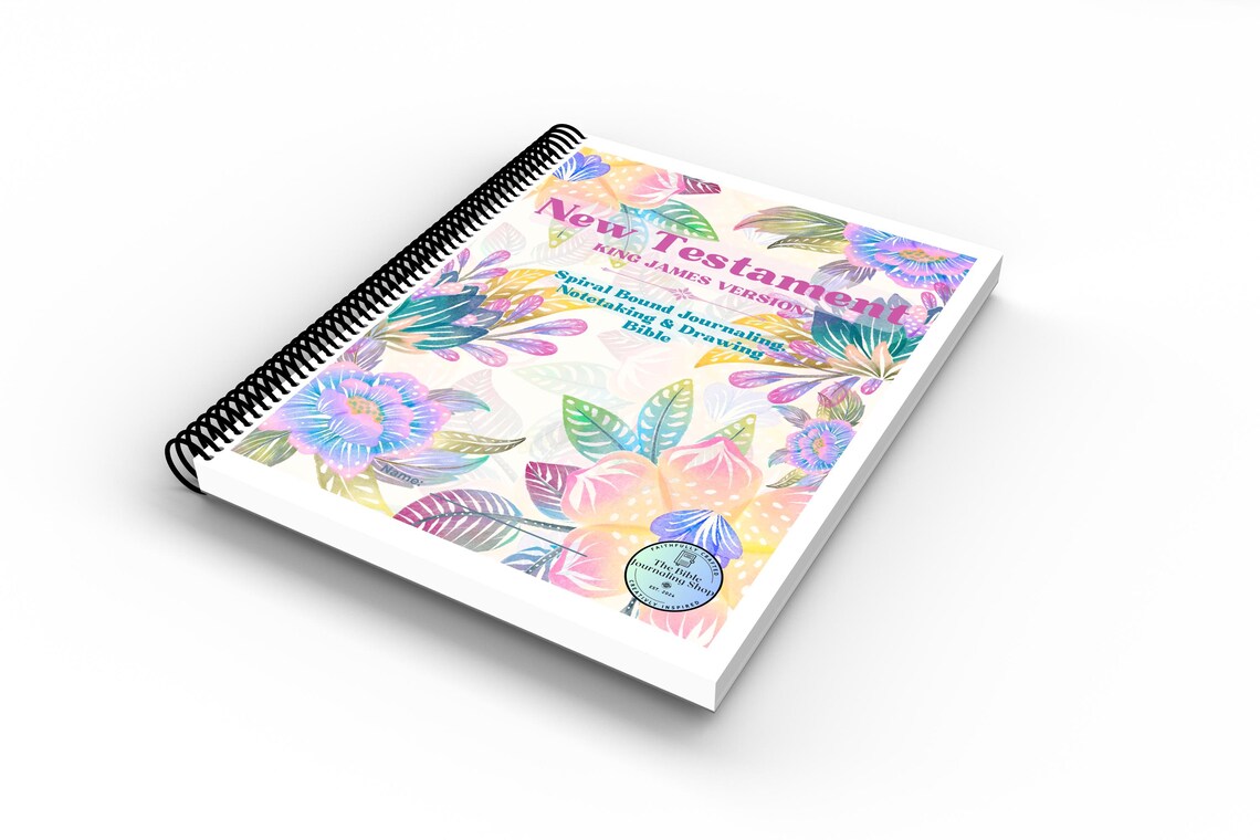 New Testament KJV Spiral Bound Journaling, Notetaking & Drawing Bible ...