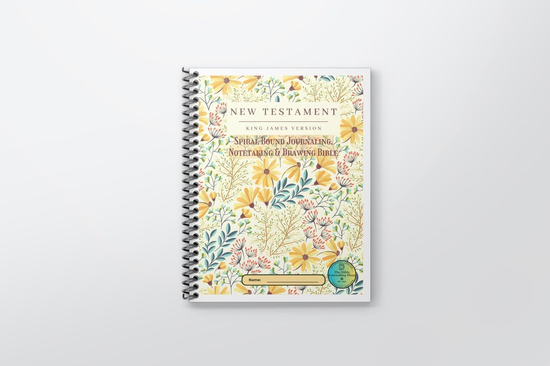New Testament KJV Spiral Bound Journaling, Notetaking & Drawing Bible ...