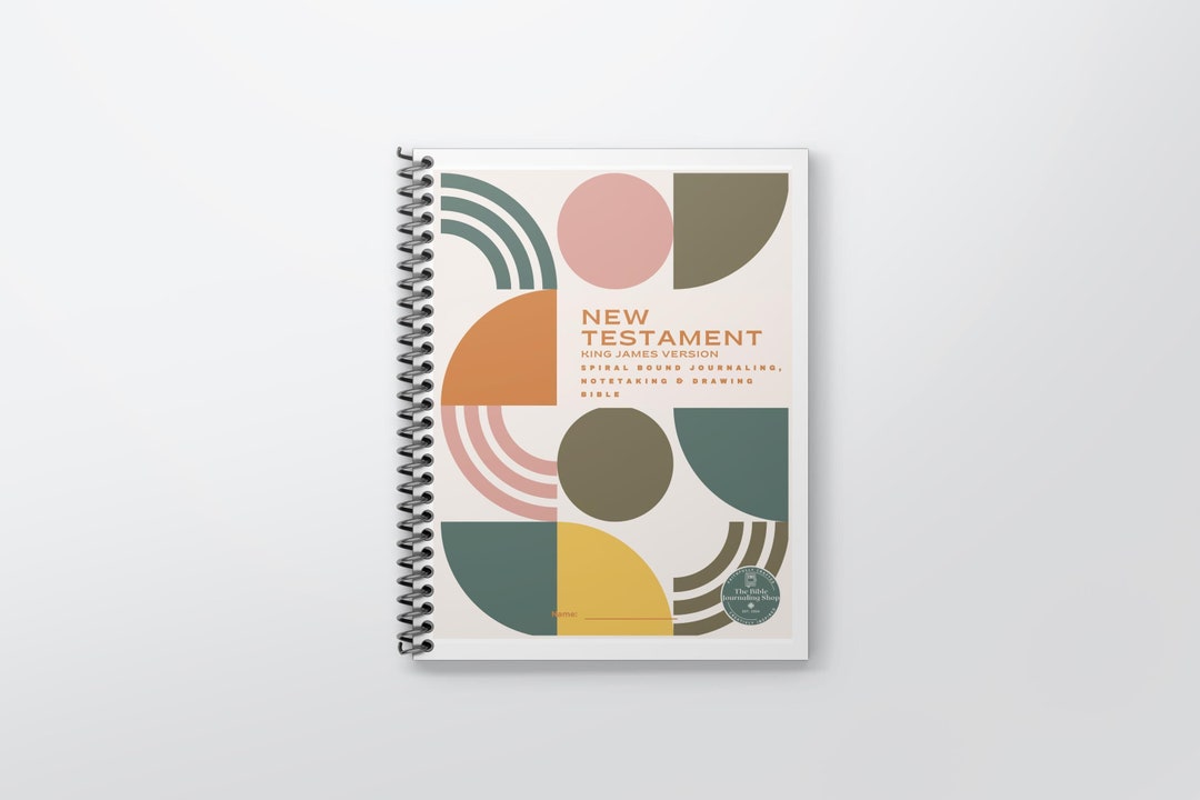 New Testament KJV Spiral Bound Journaling, Notetaking & Drawing Bible ...