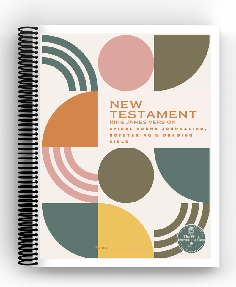 New Testament KJV Spiral Bound Journaling, Notetaking & Drawing Bible ...