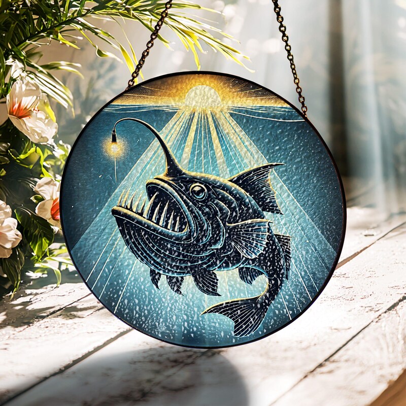 Stained Glass Angler Fish - Etsy