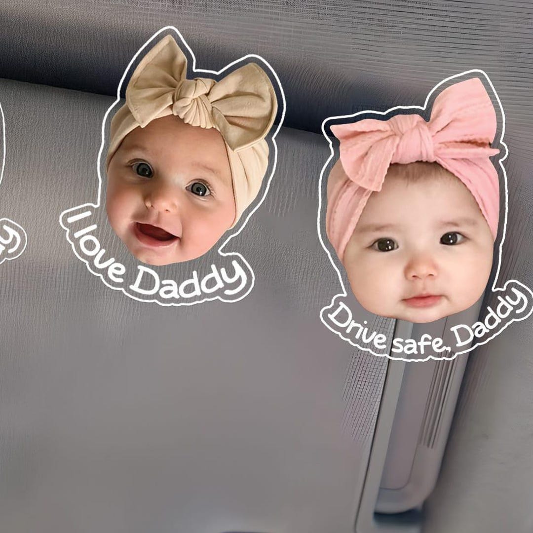 Personalized Photo Car Visor Clip, Custom Face Gift, Father's Day ...