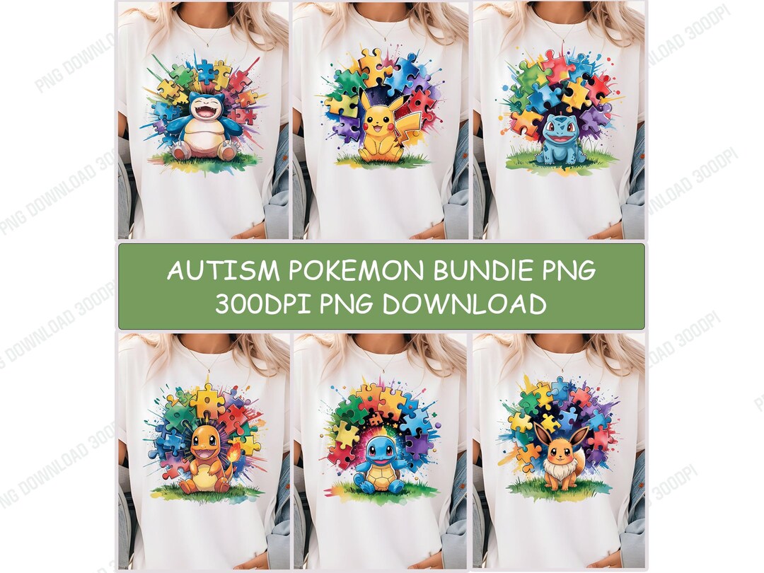 Pokemon Autism Bundle Png, Autism Ribbon, Watercolor Clipart ...