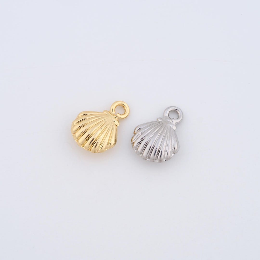 18K Gold Filled Shell Charms,shell Pendant for DIY Jewelry Making ...