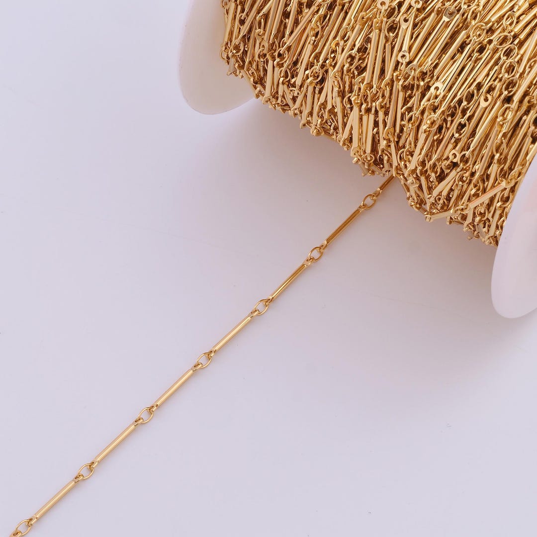 3.28 FT 18K Gold Filled Stick Chains,semi-finished Chains for DIY ...