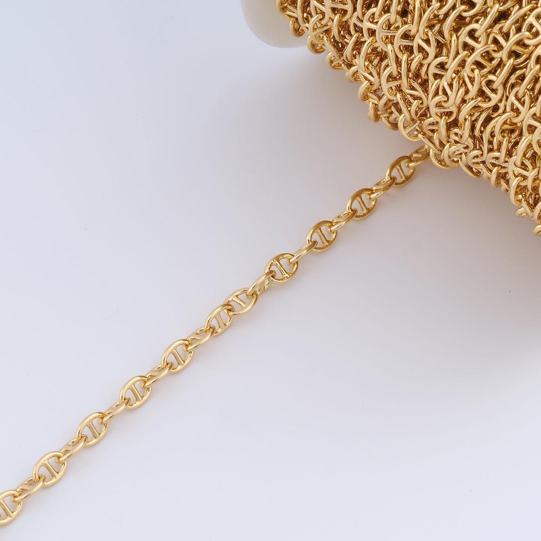 3.28 FT 18K Gold Filled Pig Nose Chains,semi-finished Chains for DIY ...