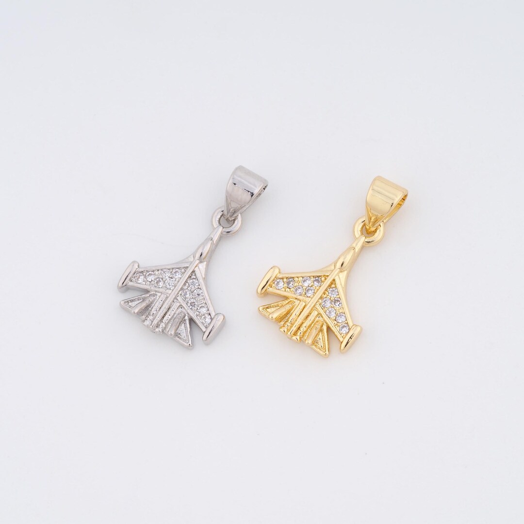 18K Gold Filled Fighter Charms,micropavé CZ Fighter Pendant for DIY ...