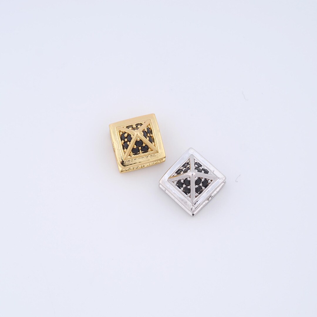 18K Gold Filled Pyramid Beads,pyramid Beads for DIY Jewelry Making ...