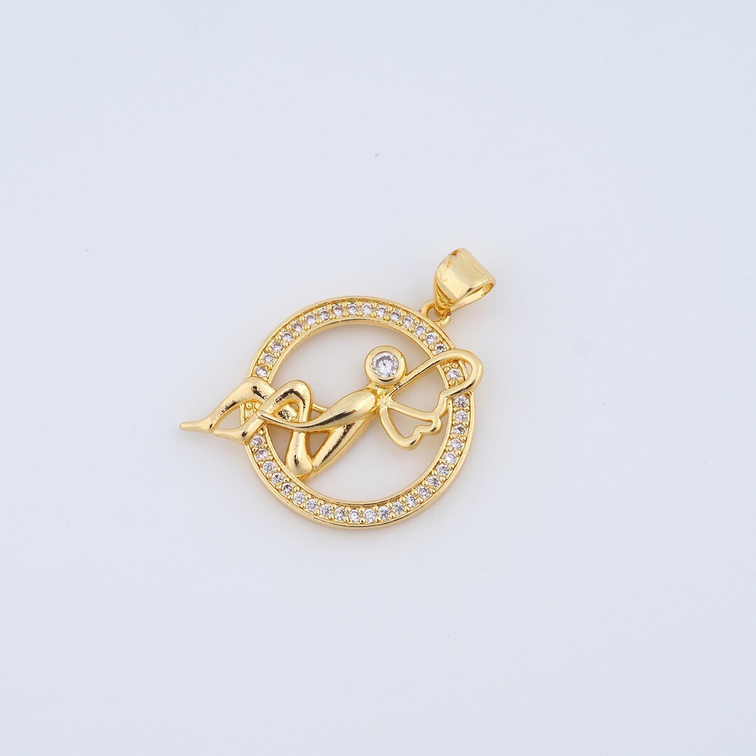 18K Gold Filled Elf Charms,micropavé CZ Elf Pendant for DIY Jewelry ...