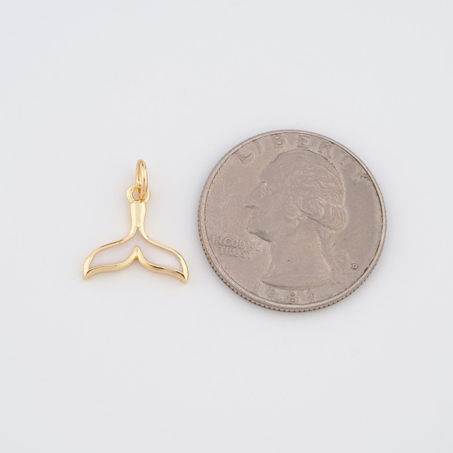 18K Gold Filled Enamel Fishtail Charms,fishtail Pendant for DIY Jewelry ...
