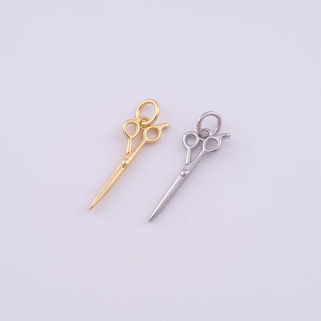 18K Gold Filled Scissors Charms,scissors Pendant for DIY Jewelry Making ...