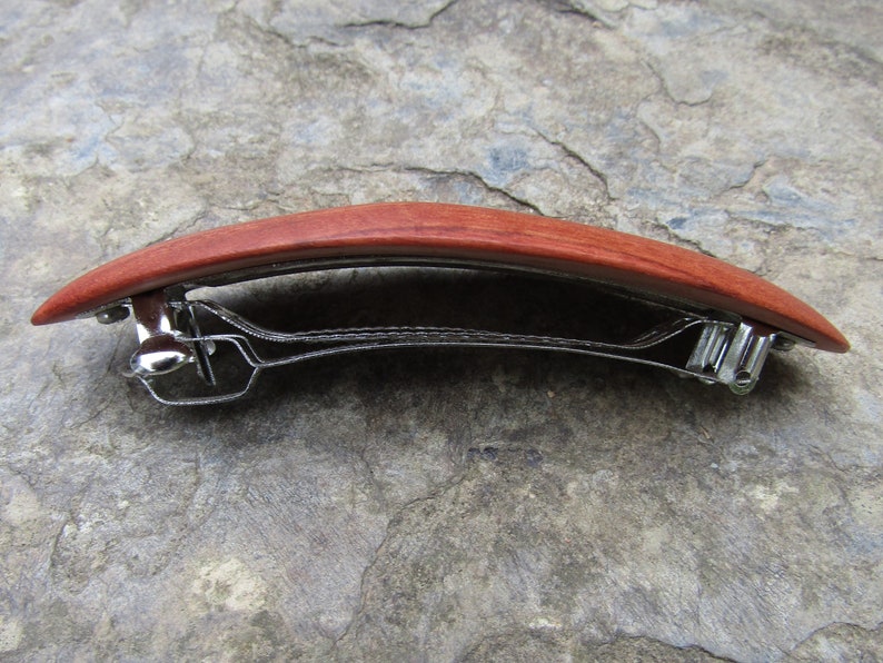 Barrette Extra Large Red Eucalyptus Wood Thick Hair Clip Slide - Etsy