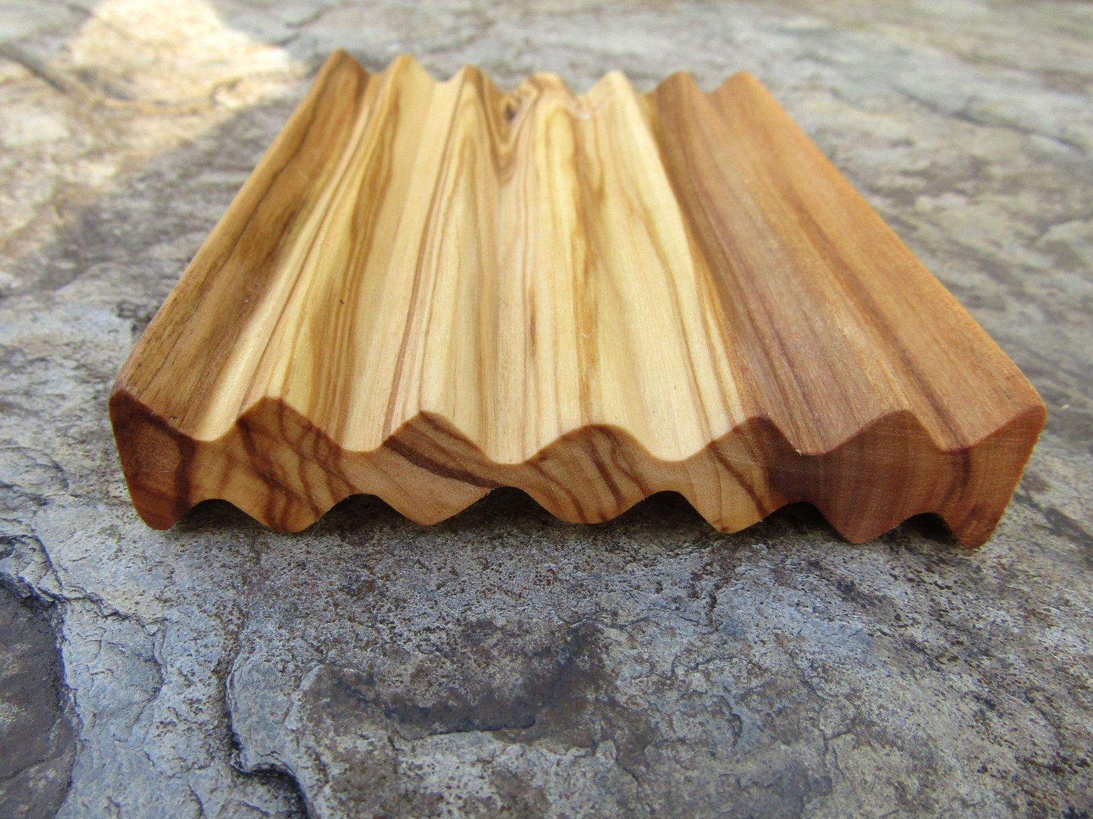 Soap Dish Olive Wood Grooved Rectangular Soap Tray Wooden | Etsy