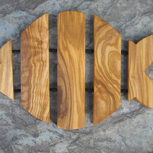 Trivet Olive Wood Fish Wooden Coaster Flounder Maritime Alentejoazul ...