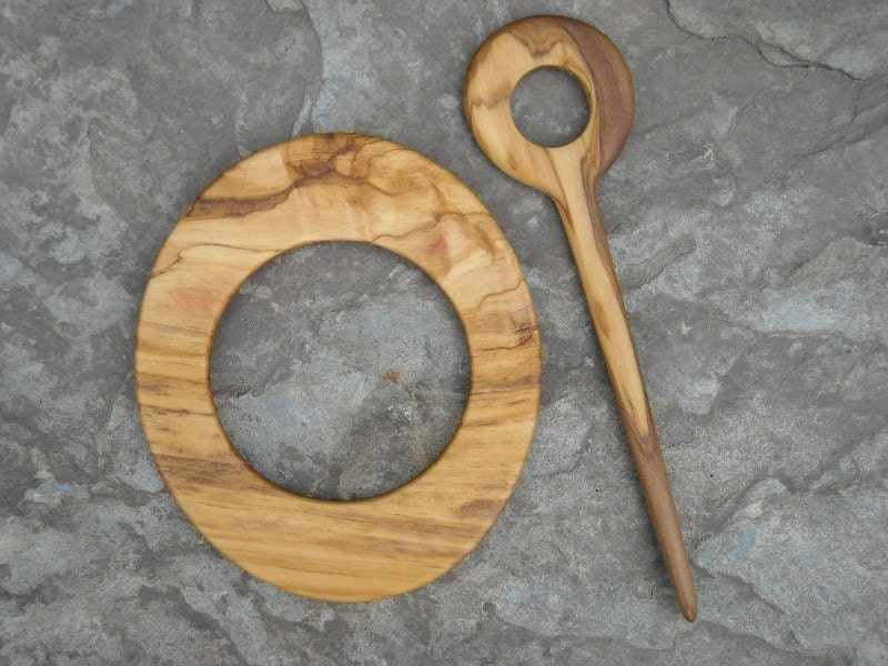 Shawl Pin Olive Wood Scarf Pin Needle Buckle Wooden Accessoire - Etsy