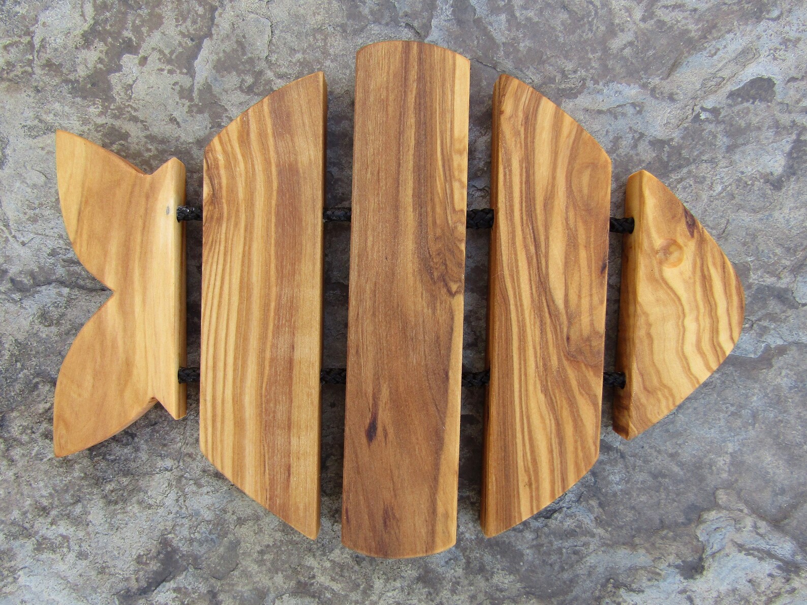 Trivet Olive Wood Fish Wooden Coaster Flounder Maritime Alentejoazul ...