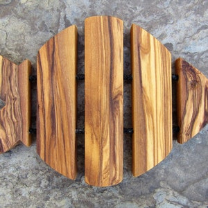 Trivet Olive Wood Fish Wooden Coaster Flounder Maritime Alentejoazul ...