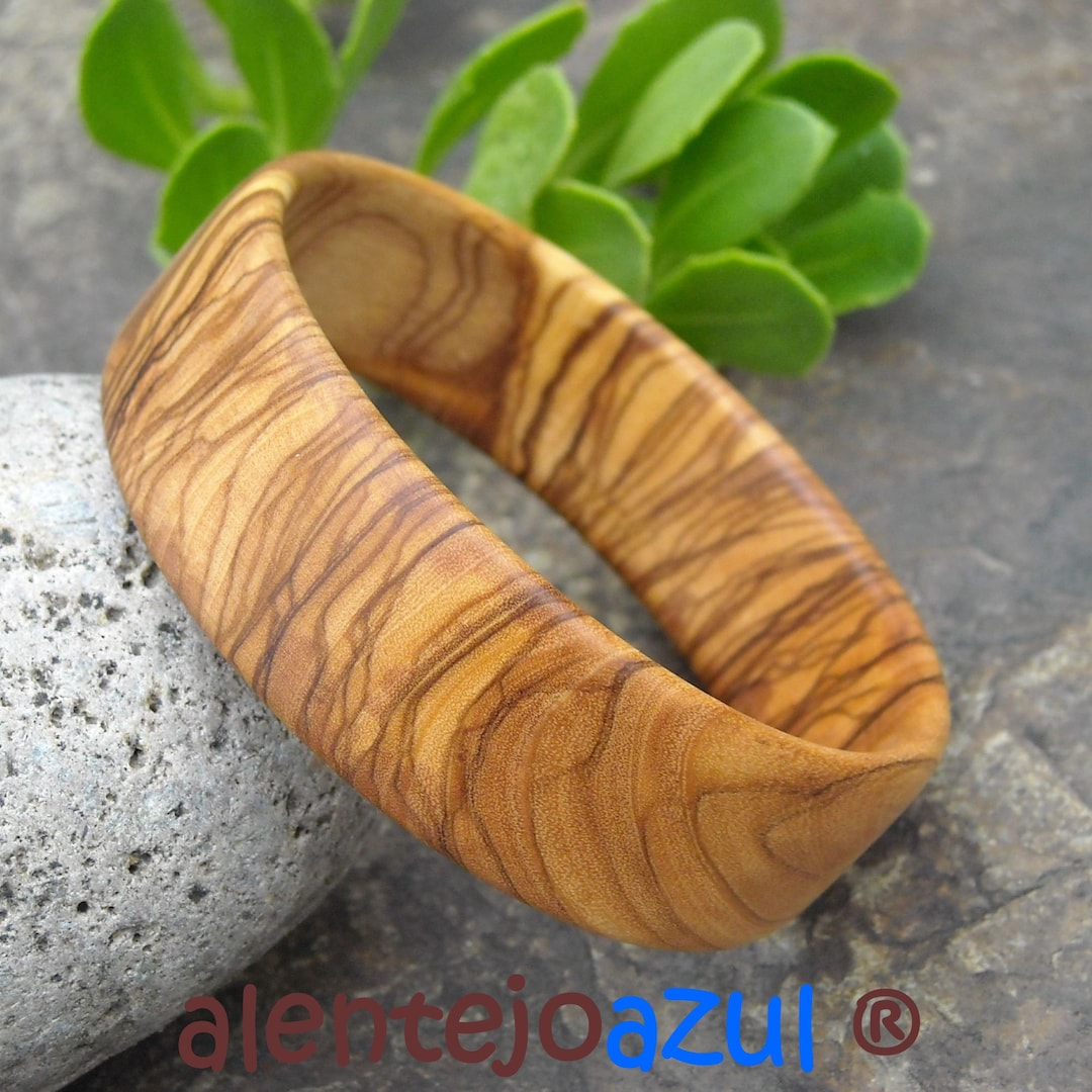 Bangle Olive Wood Bracelet Wooden Jewelry Alentejoazul ,olive Tree ...