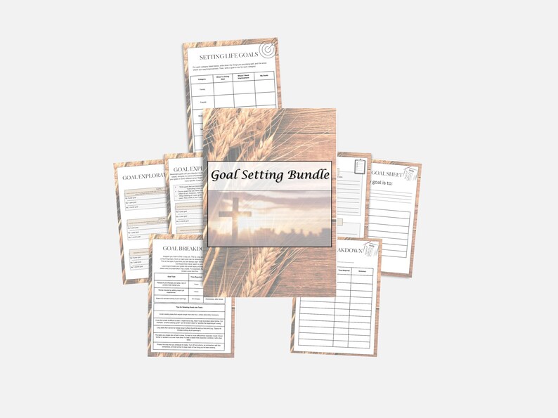 Goal Setting Bundle Printable, Planner Pack, Life Goals Tracker, Weekly ...