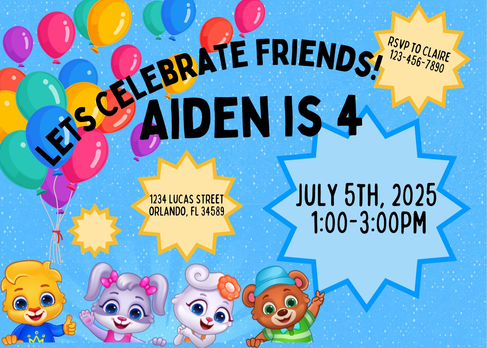 Lucas and Friends Invitations Lucas & Friends Party Invite Lucas and ...