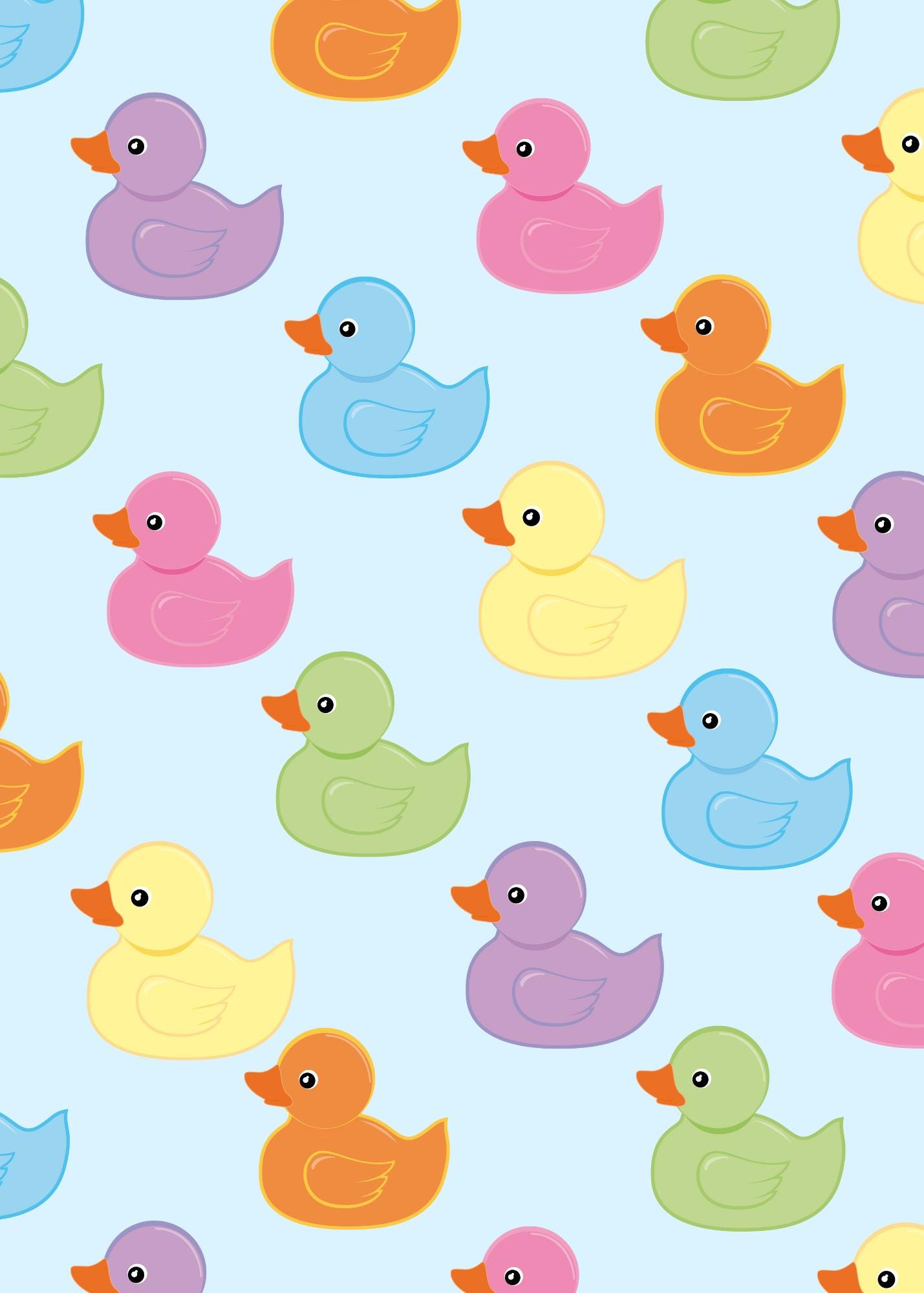 Rubber Ducky Birthday Invitation: Colorful Duck Theme - Etsy
