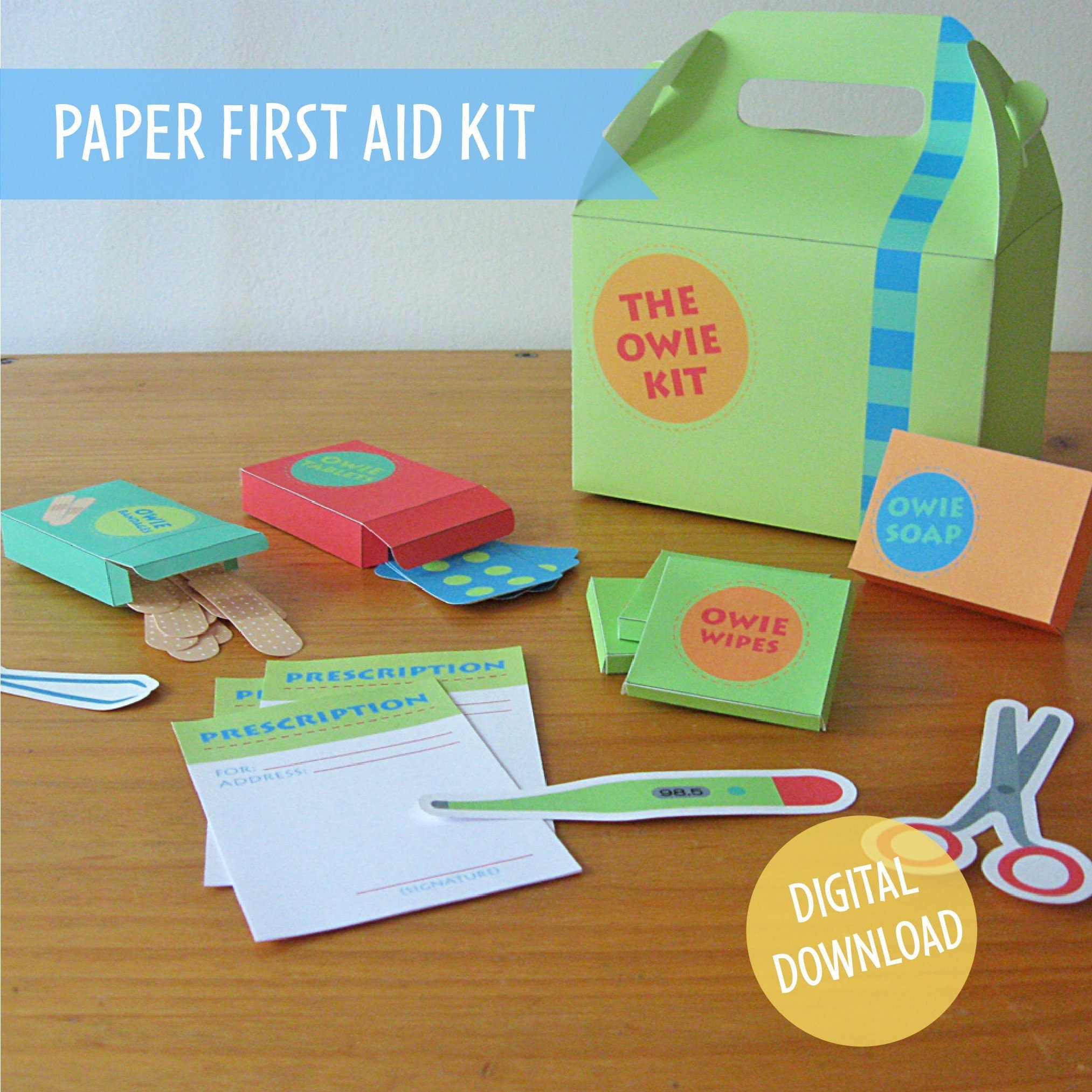 Craft Kits for Kids | Paper First Aid Kit | Digital Download | Gifts ...