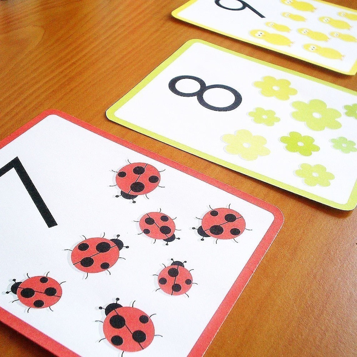 Tarjetas de números imprimibles PDF para descargar - Etsy España