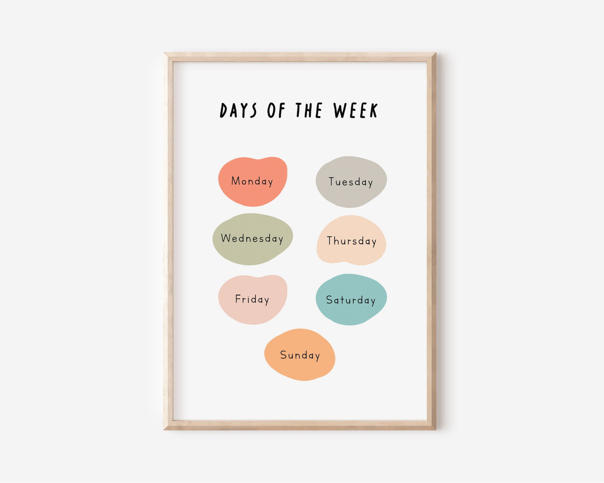 Montessori Print | Printable Days of the Week Poster | Classroom Decor ...