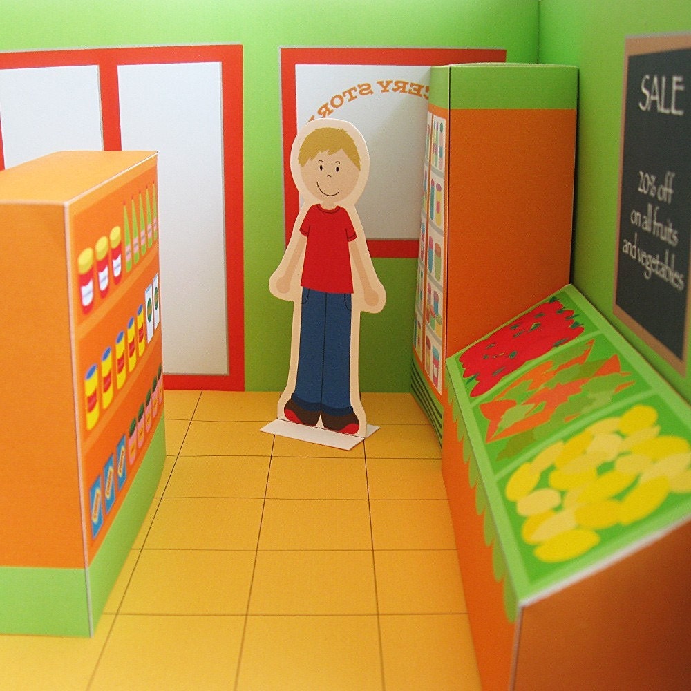 Printable Grocery Store PDF Paper Craft - Etsy