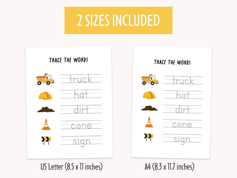 Construction Preschool Packet Preschool Educational Worksheets ...