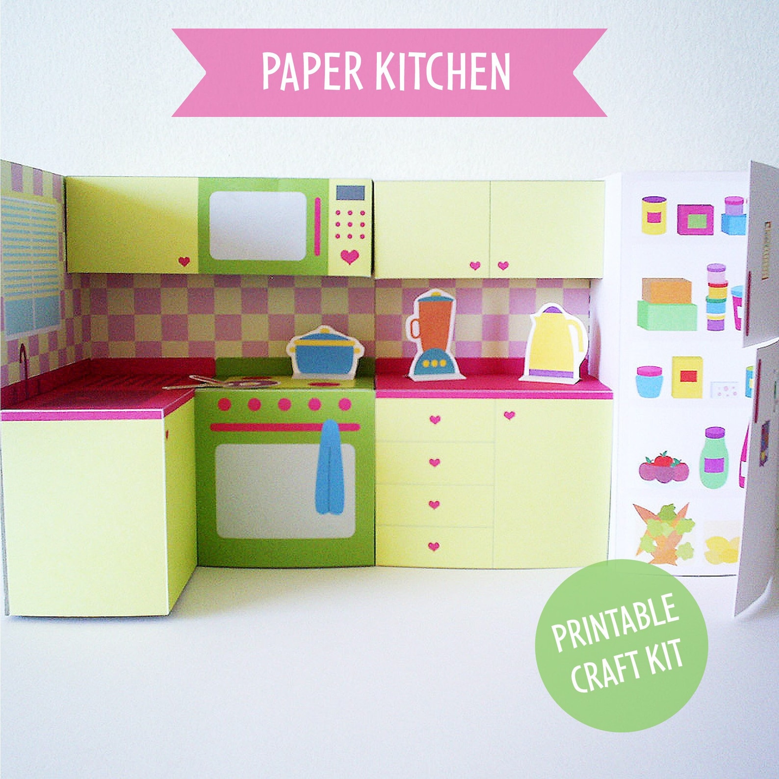 Printable Crafts for Kids | Paper Kitchen Set | Digital Download ...