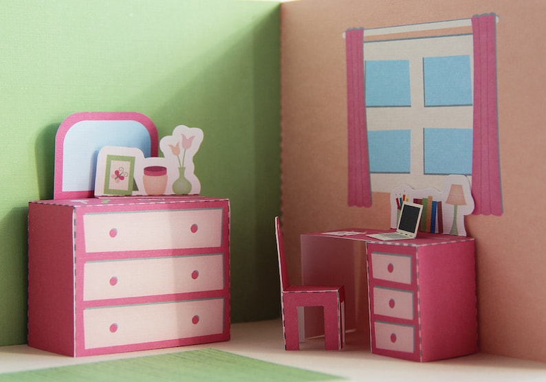 Printable Bedroom PDF Paper Craft - Etsy
