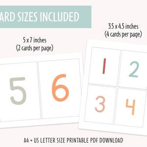 Montessori Preschool Math | Printable Number Flash Cards | Educational ...